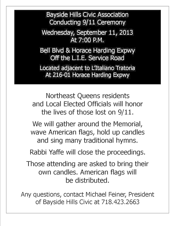 9/11 Observance - Rabbi Yaffe of Oakland Little Neck Jewish Center will ...