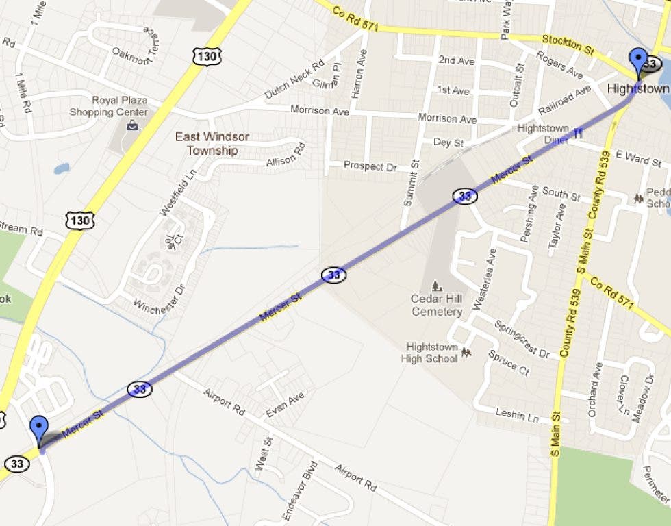 Hightstown Paving Project Detours Nighttime Traffic | East Windsor, NJ ...