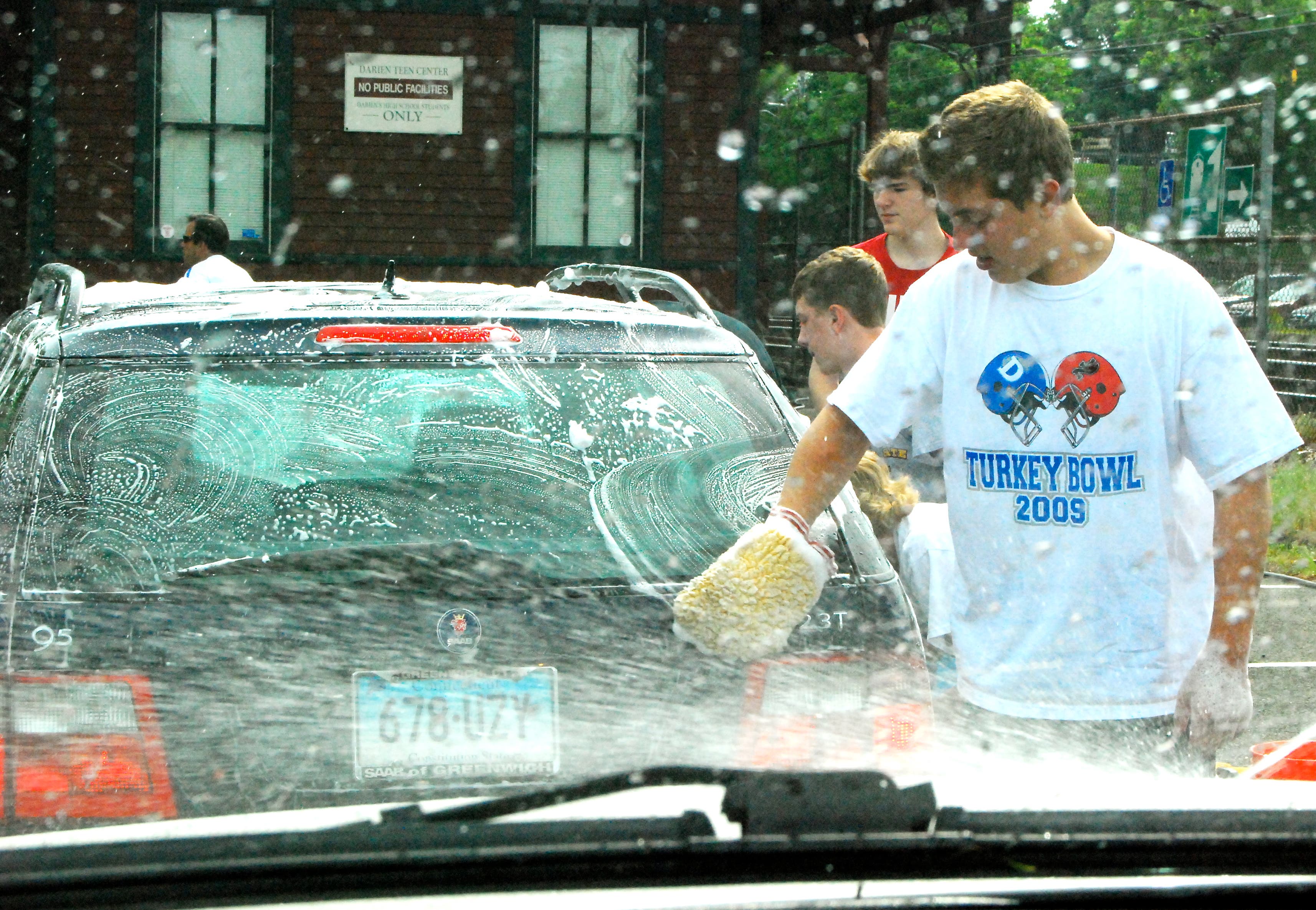 Slideshow: DHS Football Team Car Wash Cleans Up | Darien, CT Patch