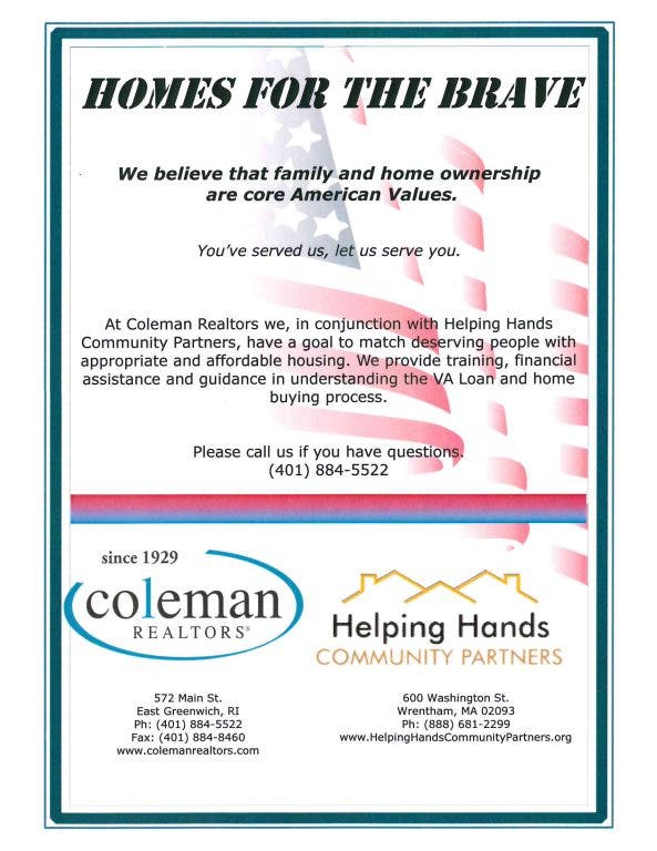Coleman Realtors Celebrates Veterans Day | East Greenwich, RI Patch