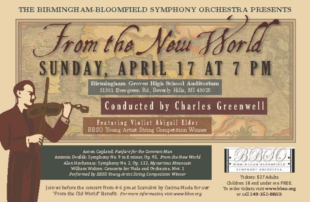 BBSO "From the New World" Season Concert Finale | Birmingham, MI Patch