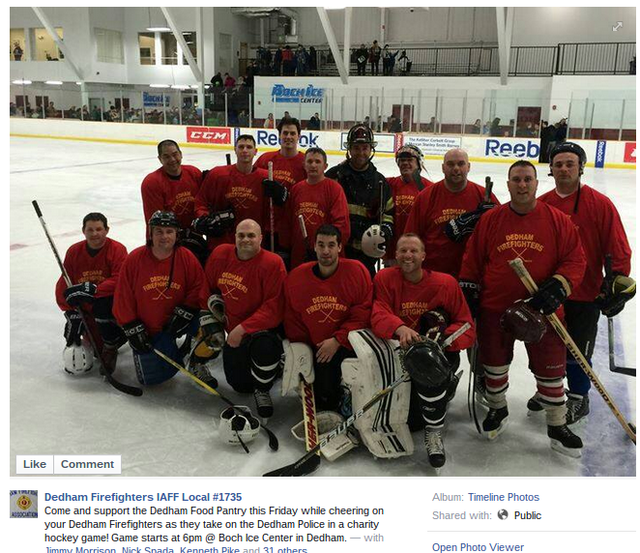 Dedham Police, Fire Dept. to Battle on the Ice Friday | Dedham, MA Patch