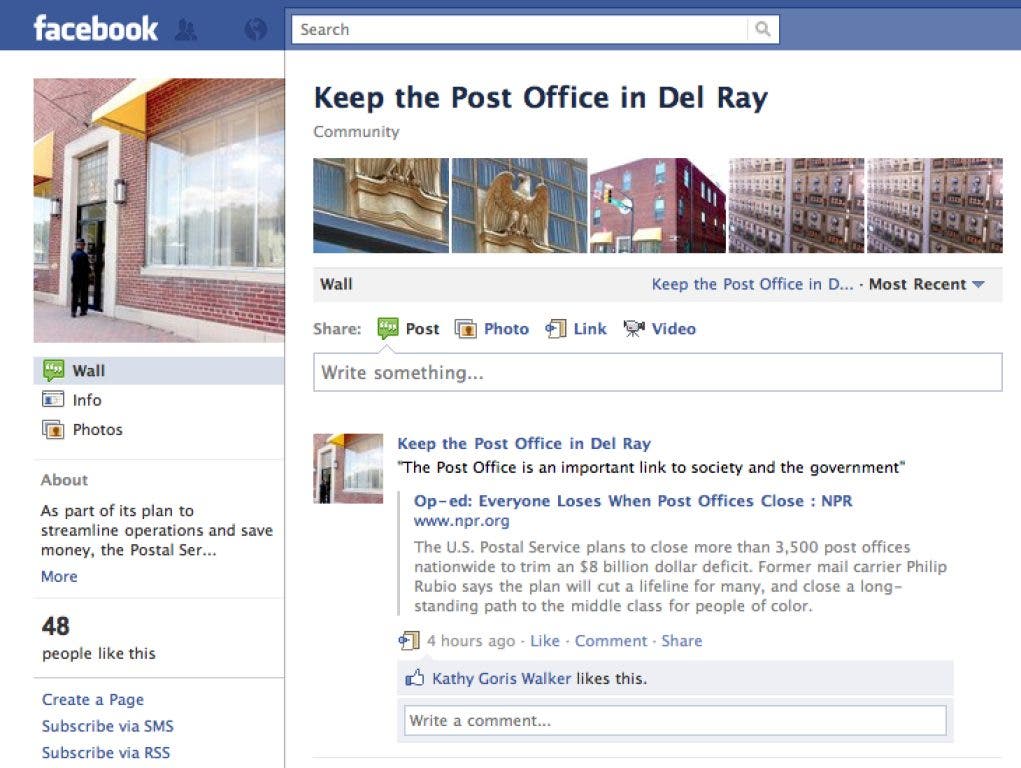 Facebook Page Pops Up in Support of Del Ray Post Office | Del Ray, VA Patch
