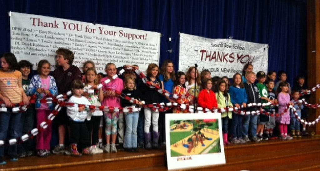 PHOTOS: South Row School Cuts Ribbon on Playground | Chelmsford, MA Patch
