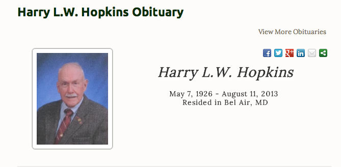 Longtime Register of Wills Harry Hopkins Dies | Bel Air, MD Patch