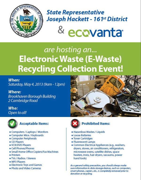 Shredding and E-Waste Event | Media, PA Patch