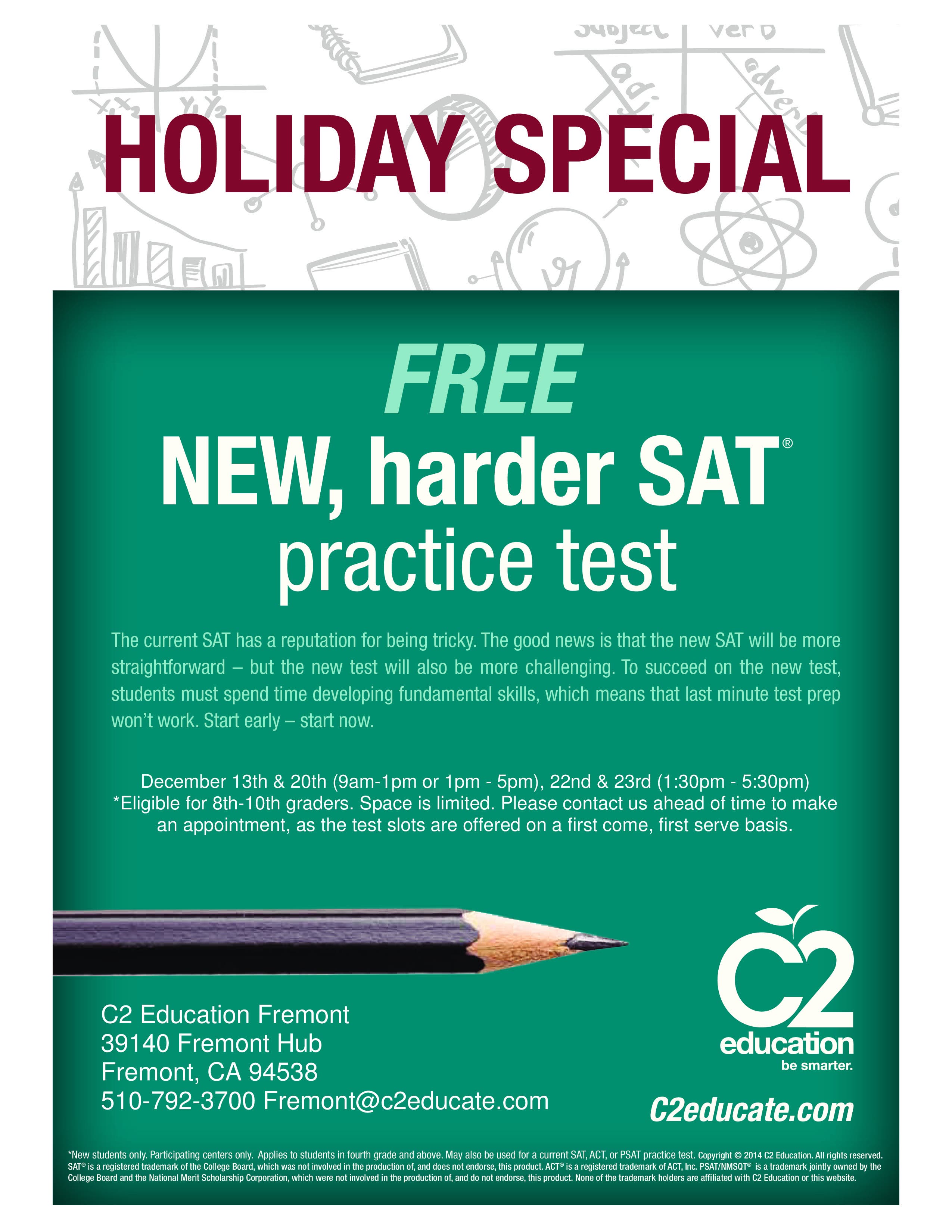 Free New Harder SAT Practice Test Fremont CA Patch