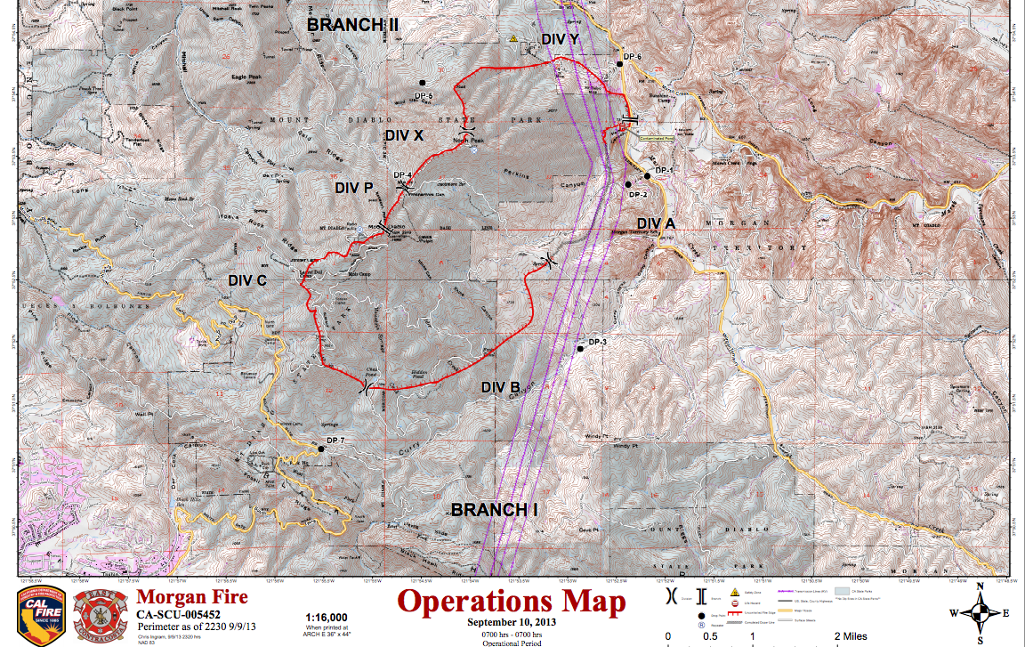 Cal Fire Map Shows Earth Scorched by Mount Diablo Fire | Concord, CA Patch