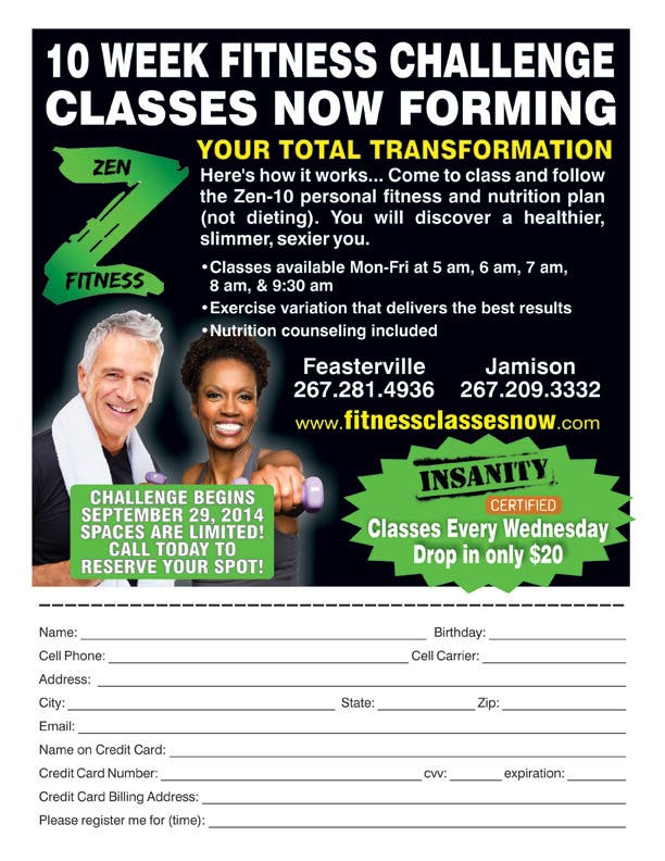 10 WEEK FITNESS CHALLENGE! CLASSES NOW FORMING! | Newtown, PA Patch