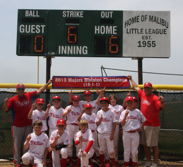 Malibu Little League Phillies Win Third Consecutive Majors Championship ...