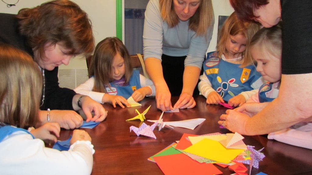 Girl Scouts' Origami Cranes Show Support for Japan | Ashburn, VA Patch