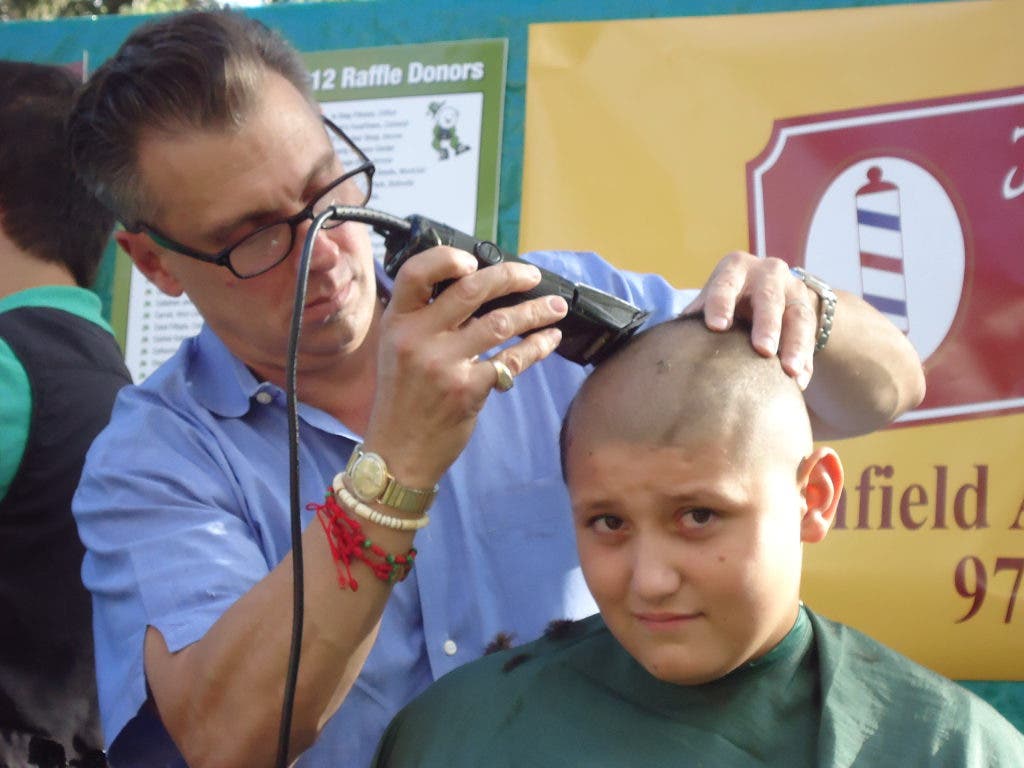Athletes, Firefighters Shave Heads to Support Cancer | Caldwells, NJ Patch
