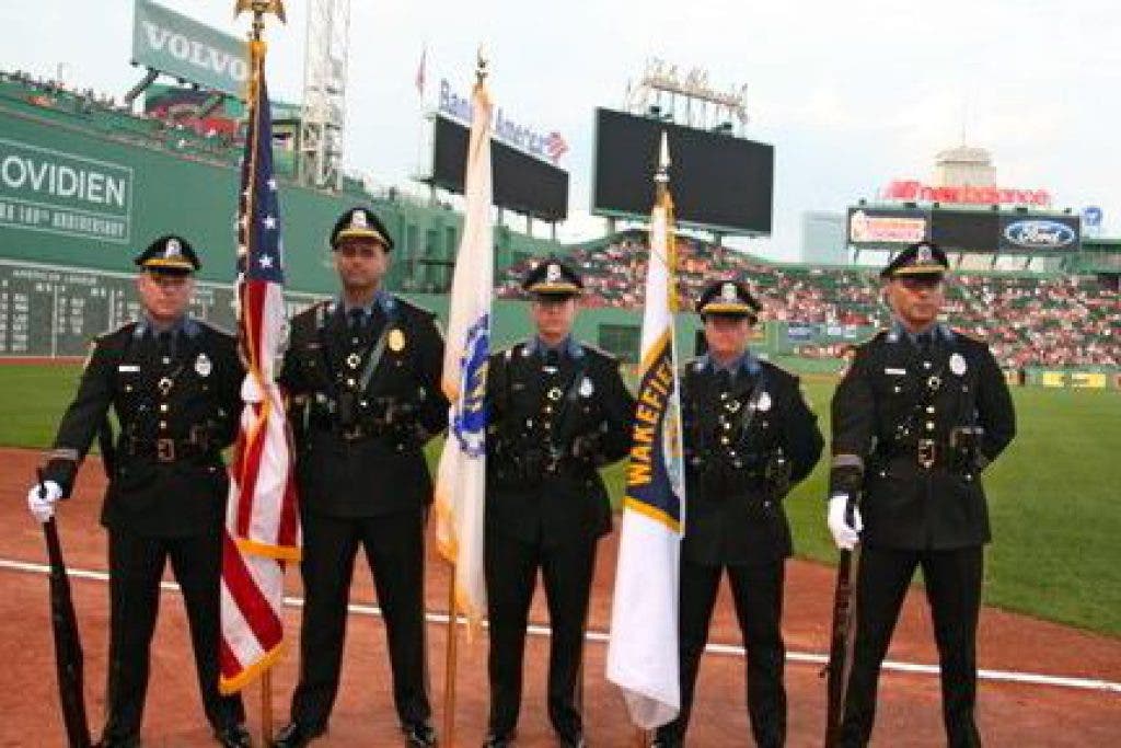 PHOTOS: Wakefield Police Honor Guard at Fenway Park | Wakefield, MA Patch