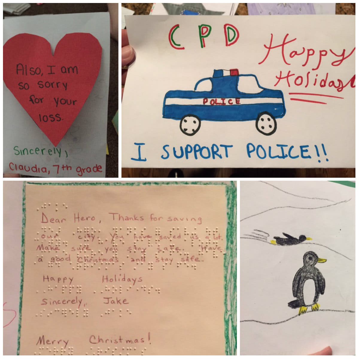 Mt. Greenwood Kids' Holiday Cards Lift First Responders' Sagging ...