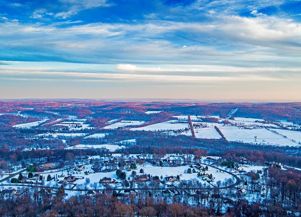 LOOK: Breathtaking Bird's Eye View Of Sunset Over Long Valley | Long ...