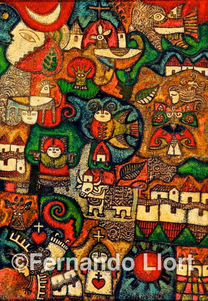 El Salvadorian Artist Fernando Llort art show opening reception ...