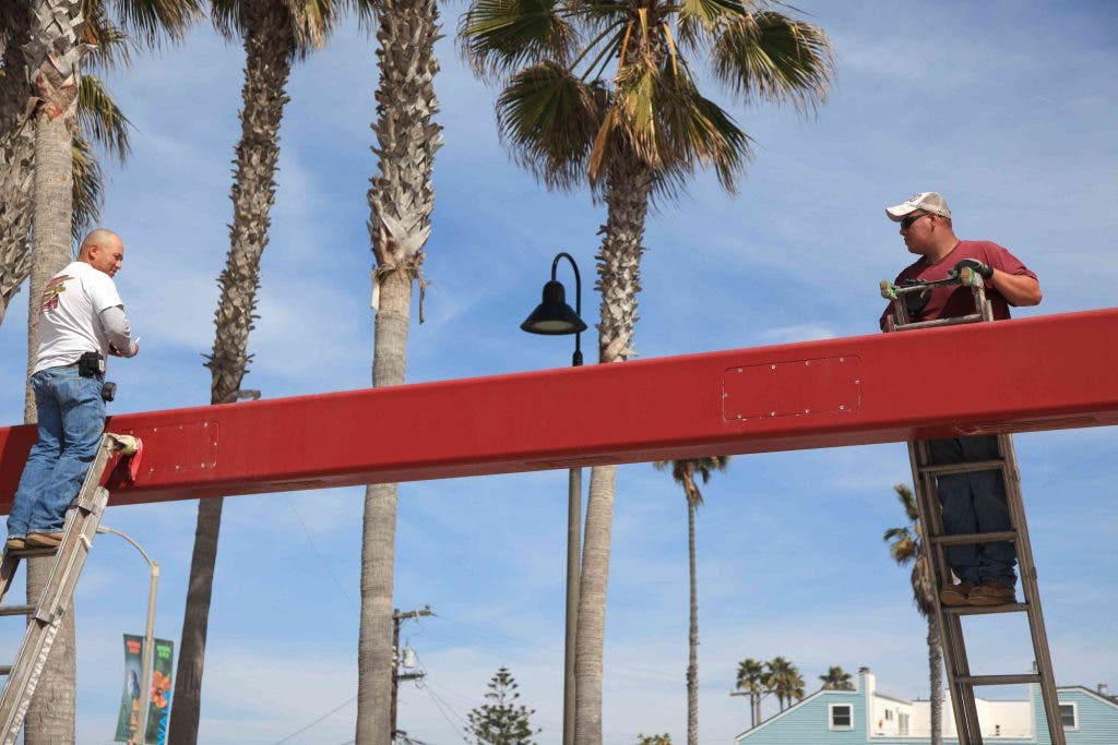 New Imperial Beach Sign Installed Atop Surfhenge | Imperial Beach, CA Patch