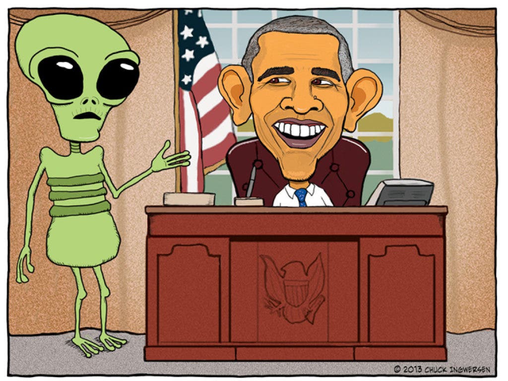 Add a Punchline to Our Alien and Obama Cartoon | Oak Forest, IL Patch