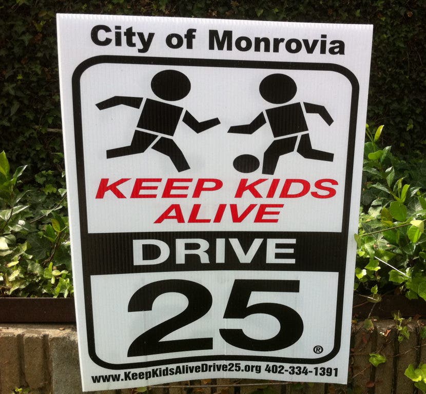 Police Launch 'Keep Kids Alive - Drive 25' Campaign | Monrovia, CA Patch