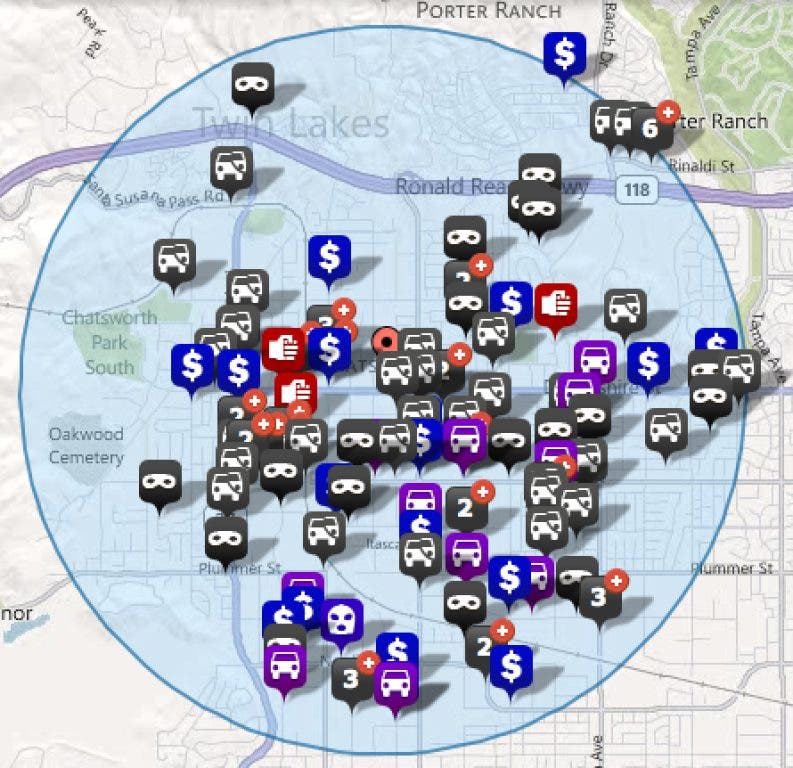 Crime Clusters on Just 5 Days | Northridge, CA Patch