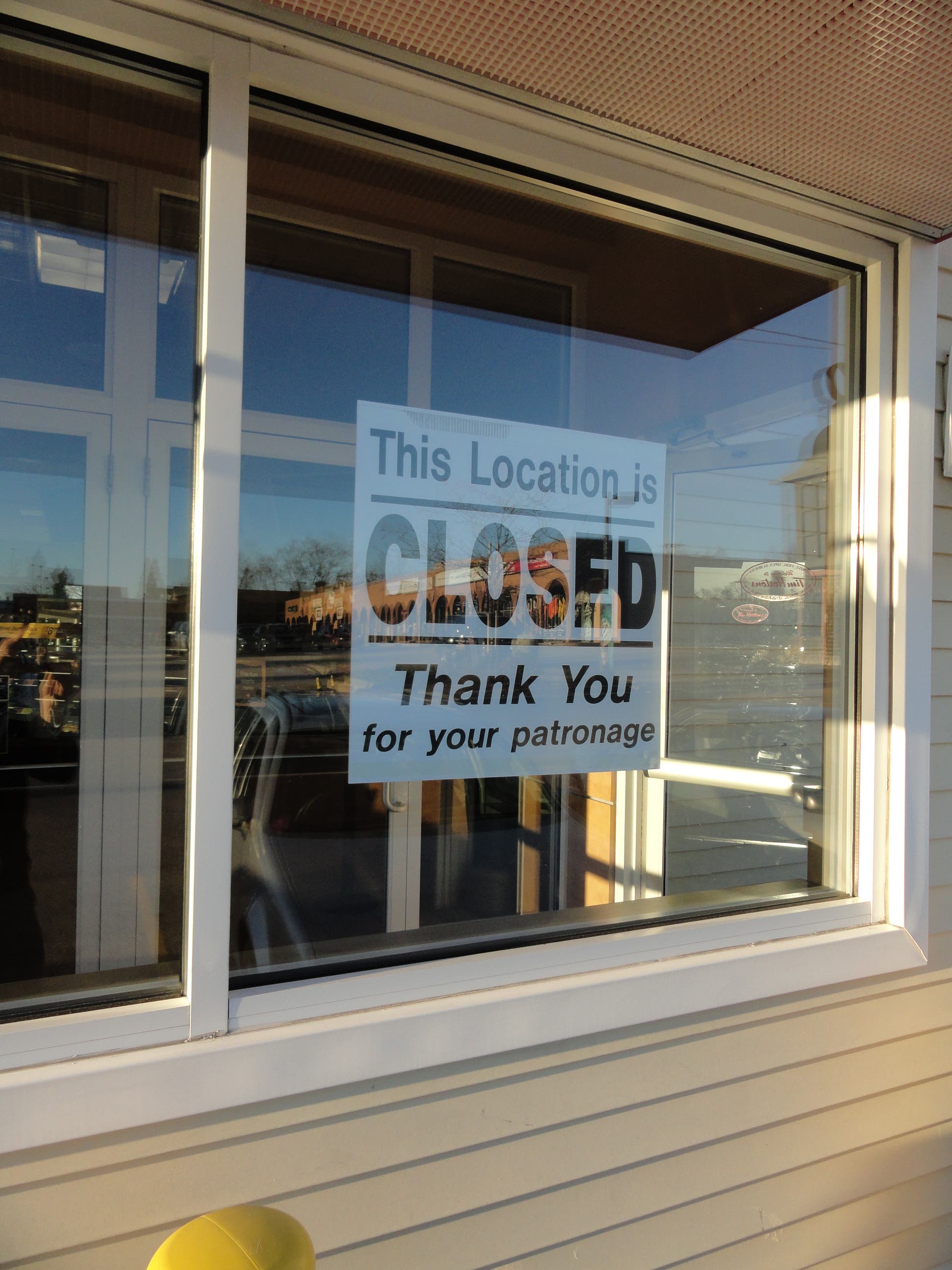 No Word From Tim Horton's Owners After Closure | Narragansett, RI Patch