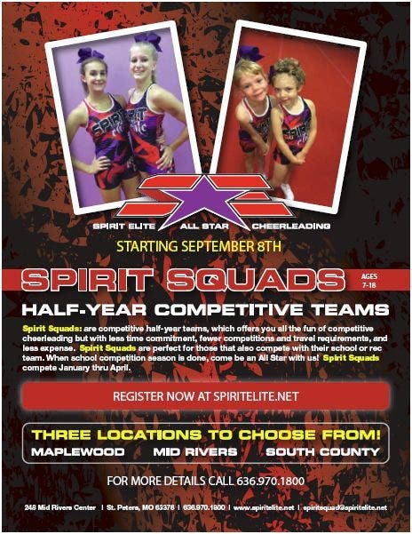 Half Year Competitive Spirit Squads at Spirit Elite | St. Peters, MO Patch
