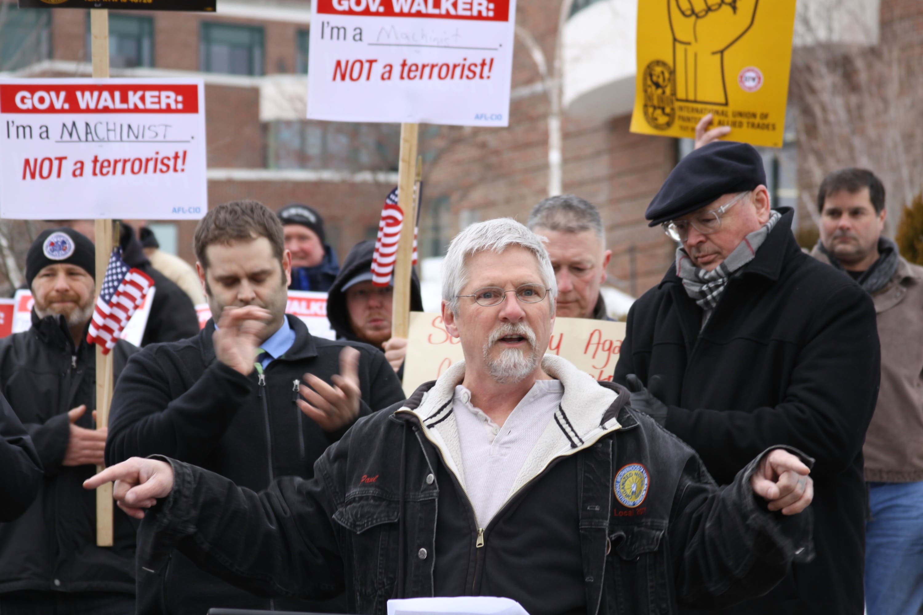 Hundreds Protest Scott Walker Speech in Concord | Concord, NH Patch