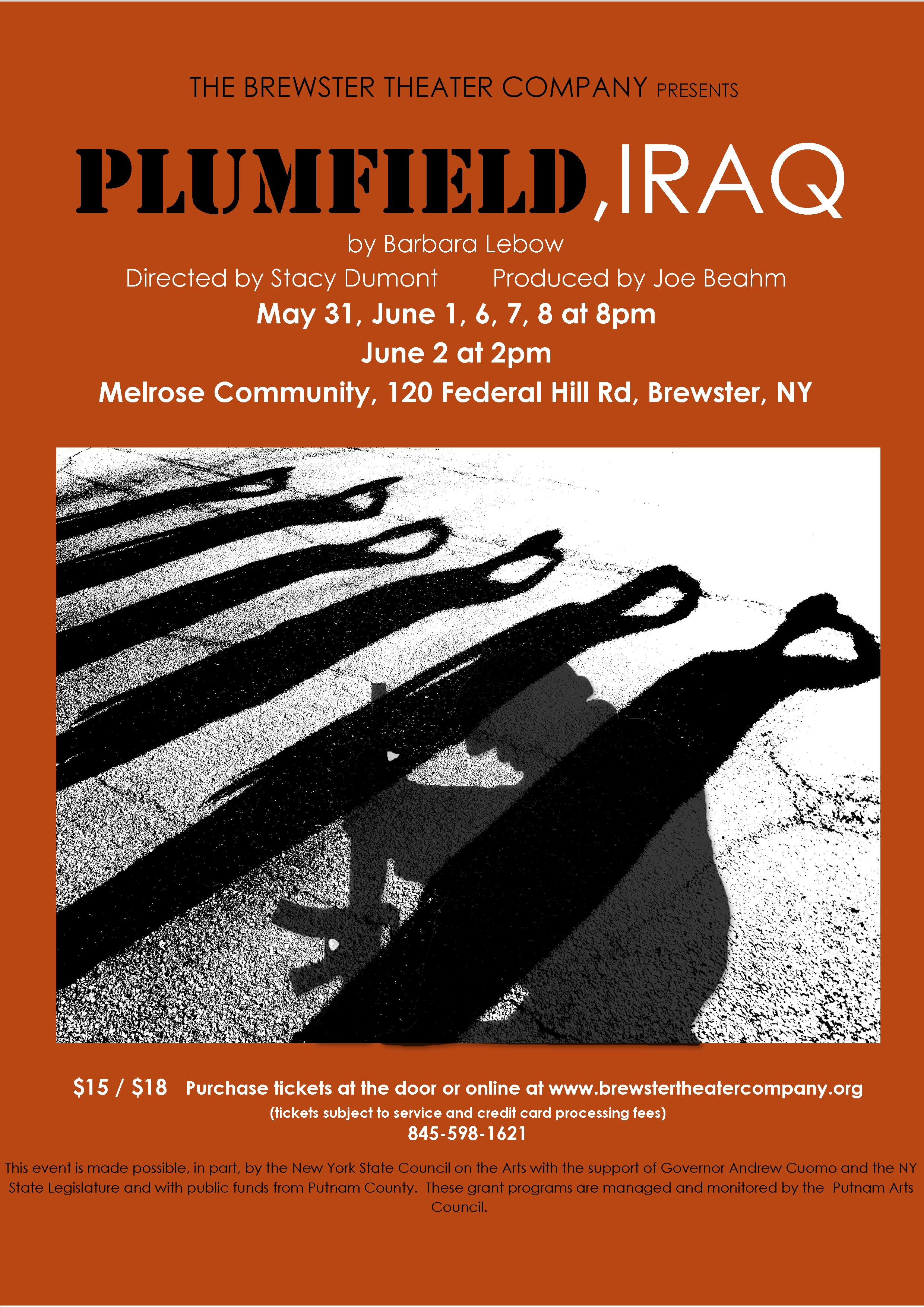Brewster Theater Company's "Plumfield, Iraq" by Barbara Lebow ...