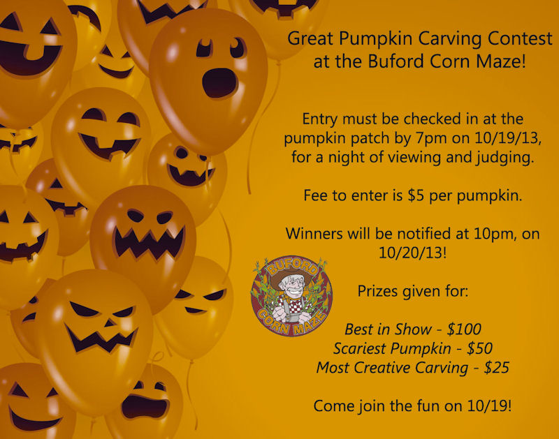 Great Pumpkin Carving Contest at the Buford Corn Maze! | Gwinnett, GA Patch
