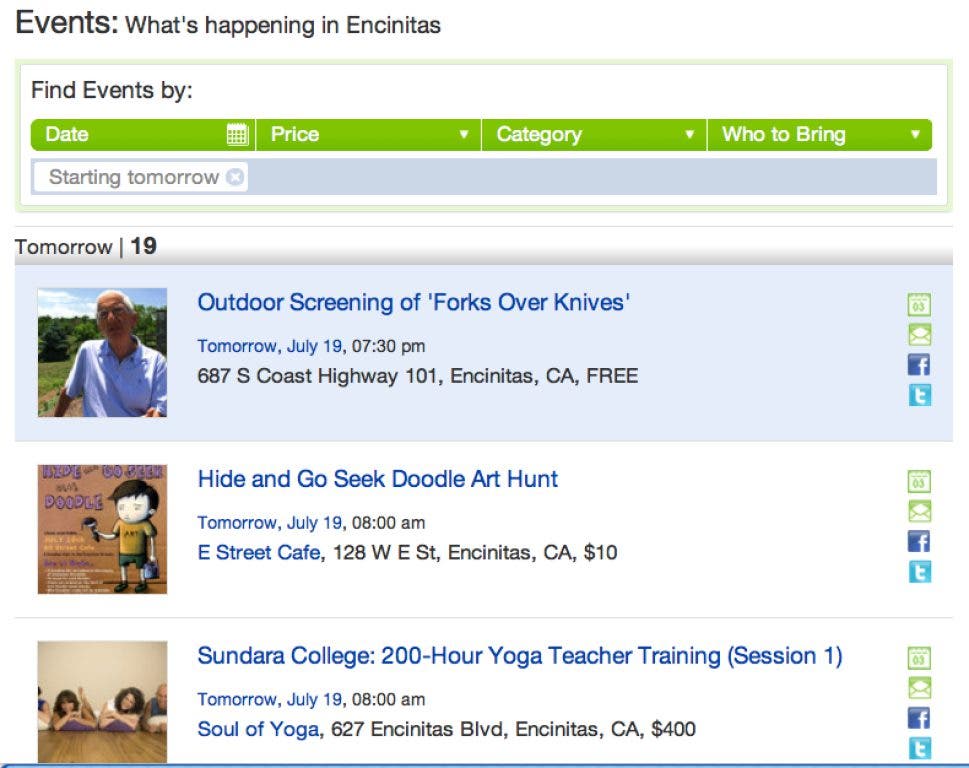 New Events Section Makes Debut on Encinitas Patch | Encinitas, CA Patch
