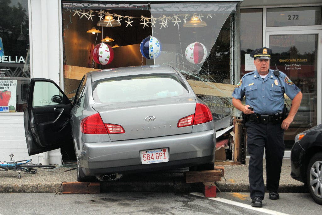 Car Crashes Through Quebrada Window | Wellesley, MA Patch