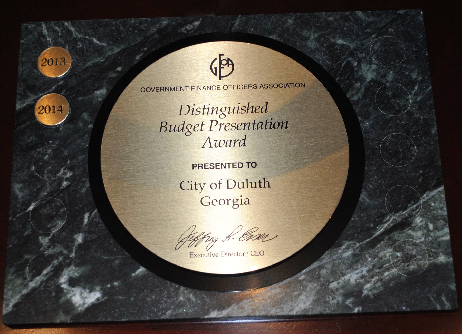 Duluth Receives Distinguished Budget Presentation Award Again | Duluth ...