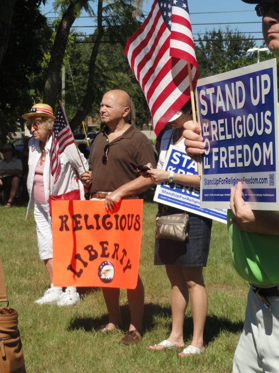 Protesters Rally for Religious Freedom | St. Pete, FL Patch