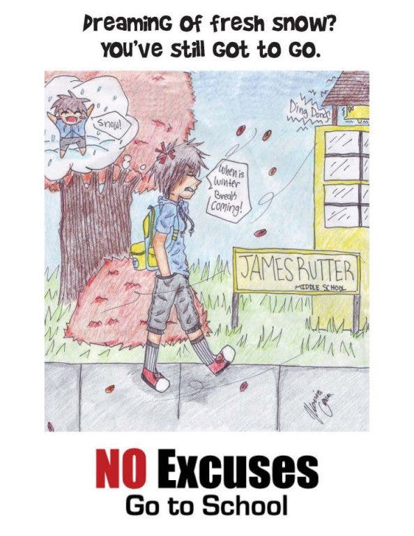 Gallery: Student Posters for 'No Excuses – Go to School' Campaign | Elk ...