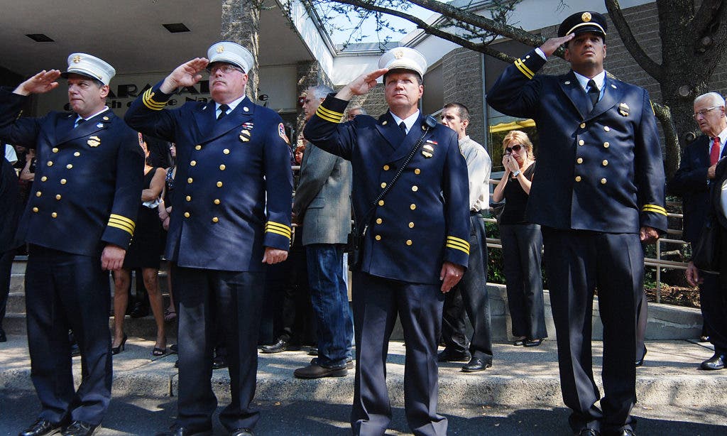 Paramus, Fair Lawn Fire Departments Hoist American Flag for Fallen ...