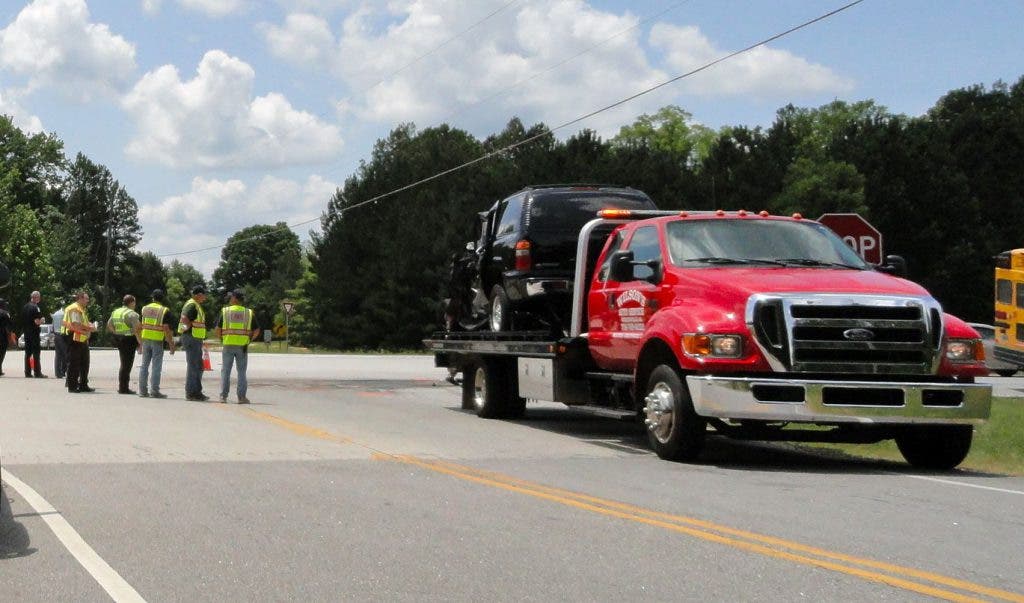 Accident Near McNutt Creek Road Involving SUV and Empty School Bus Shut ...