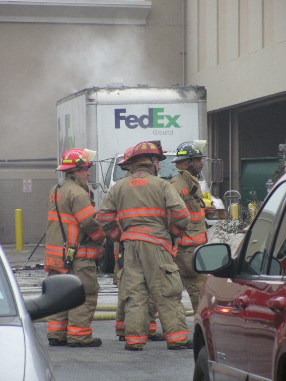 FedEx Truck Catches Fire at Cumberland Mall | Smyrna, GA Patch