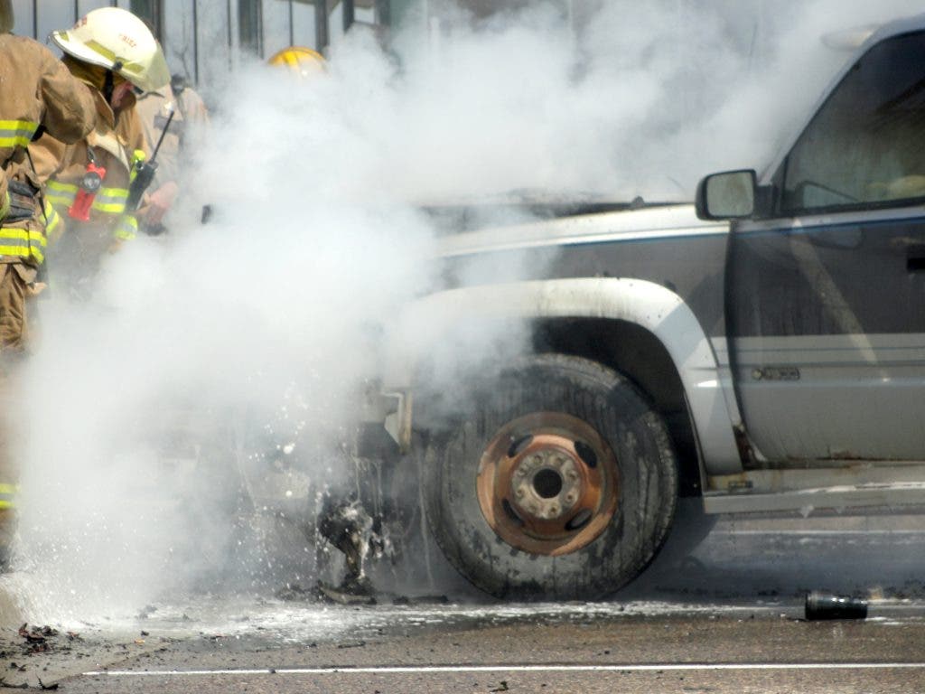 PHOTOS: Truck Starts on Fire at Menards | Northfield, MN Patch