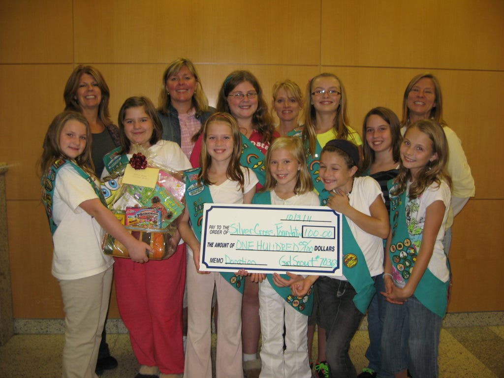 Girl Scouts Donate to Silver Cross Hospital | New Lenox, IL Patch
