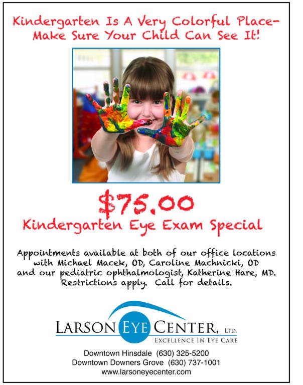 75 Kindergarten Eye Exam Special Downers Grove IL Patch 75 Kindergarten Eye Exam Special Downers Grove IL Patch
