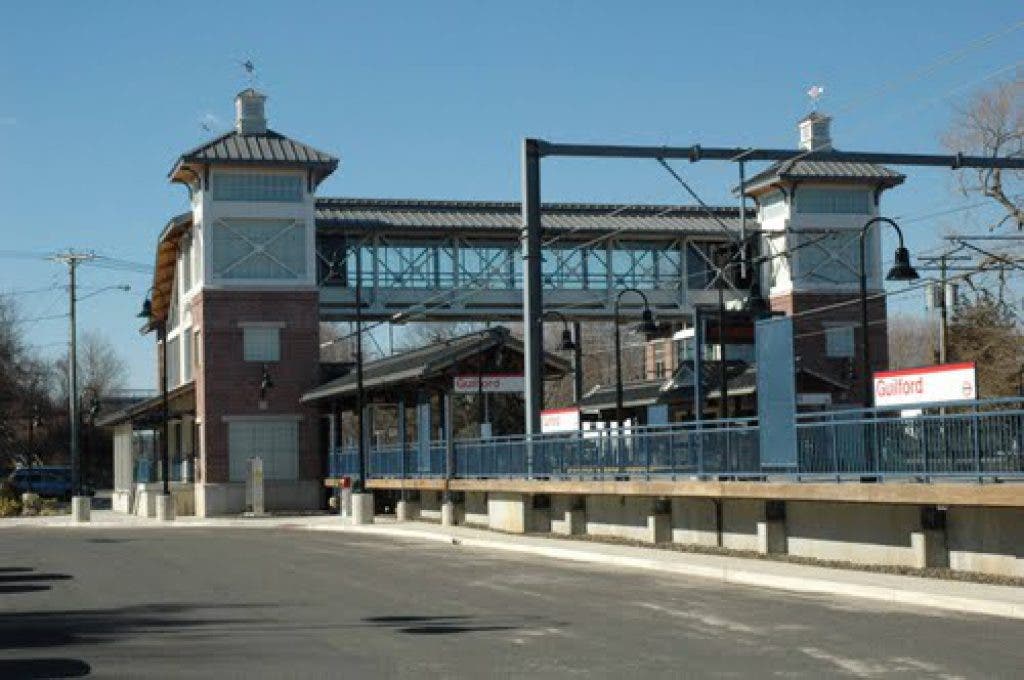 Pedestrian Bridge Going Up (and Over) Westbrook Train Station | Clinton ...