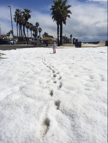 Slideshow: Snowball Fights on the Beach as Hail Storm Creates Winter ...