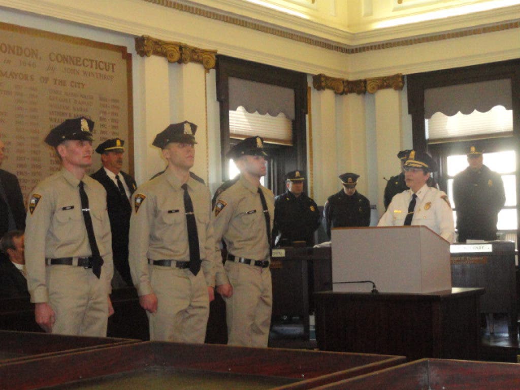 Three New Police Officers Sworn In | New London, CT Patch