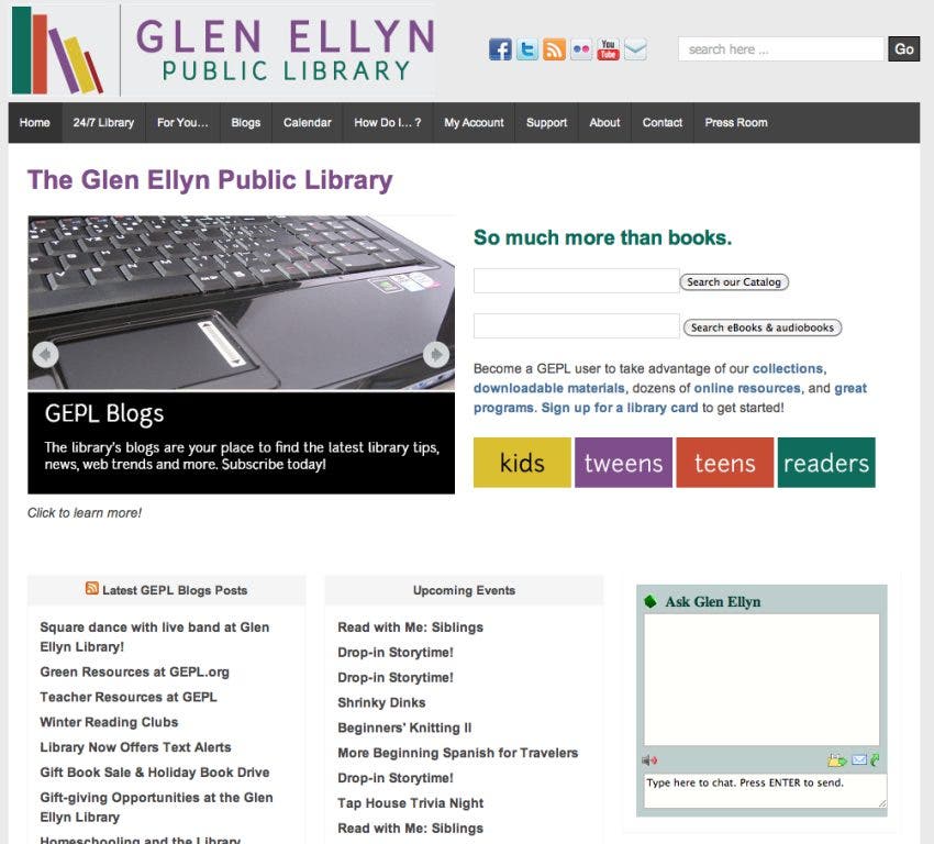 Glen Ellyn Library Announces New Logo, Website | Glen Ellyn, IL Patch