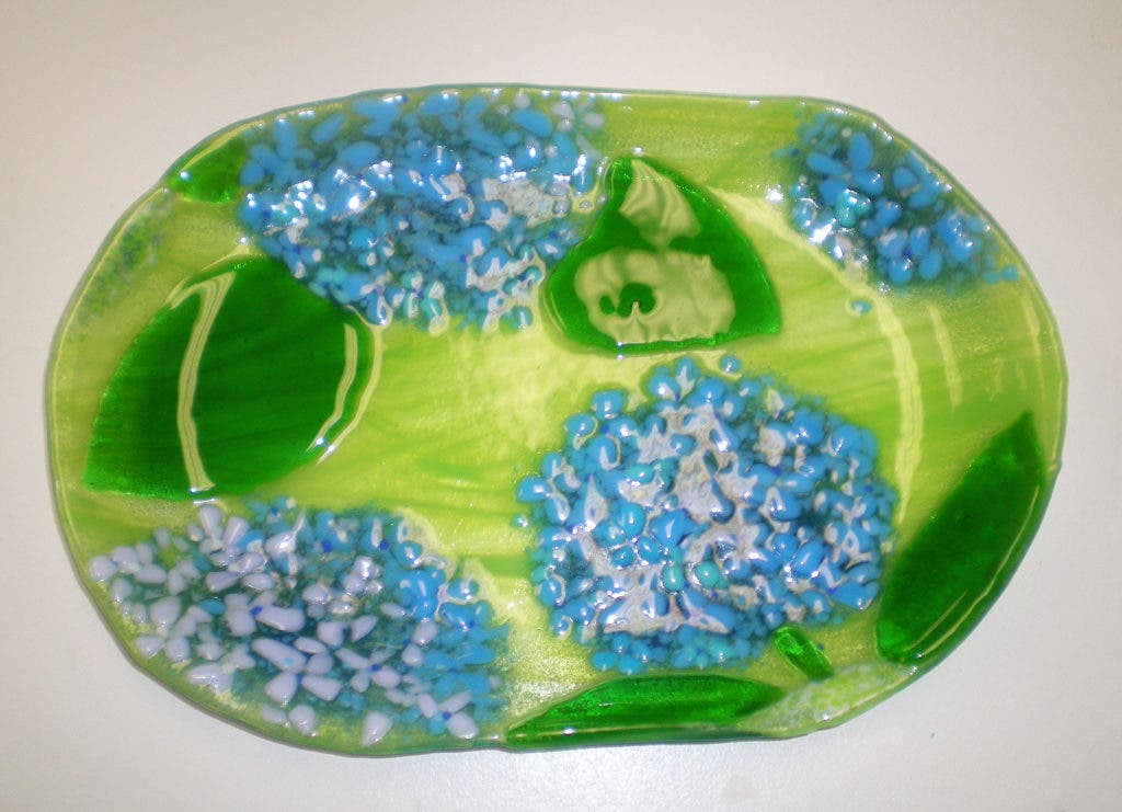 Fused Glass Workshop: Hydrangea Platter | Morristown, NJ Patch