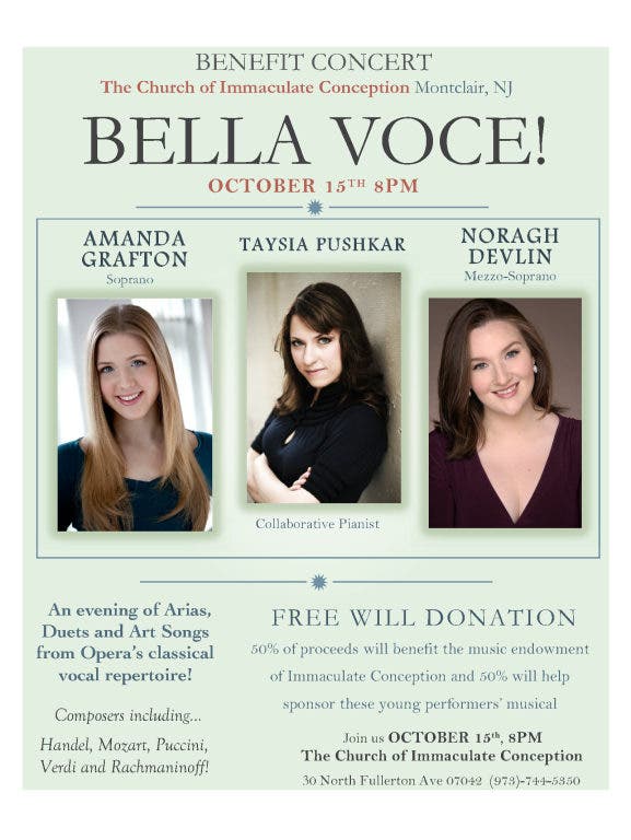 BELLA VOCE! Benefit concert with Soprano Amanda Grafton, Mezzo-Soprano ...