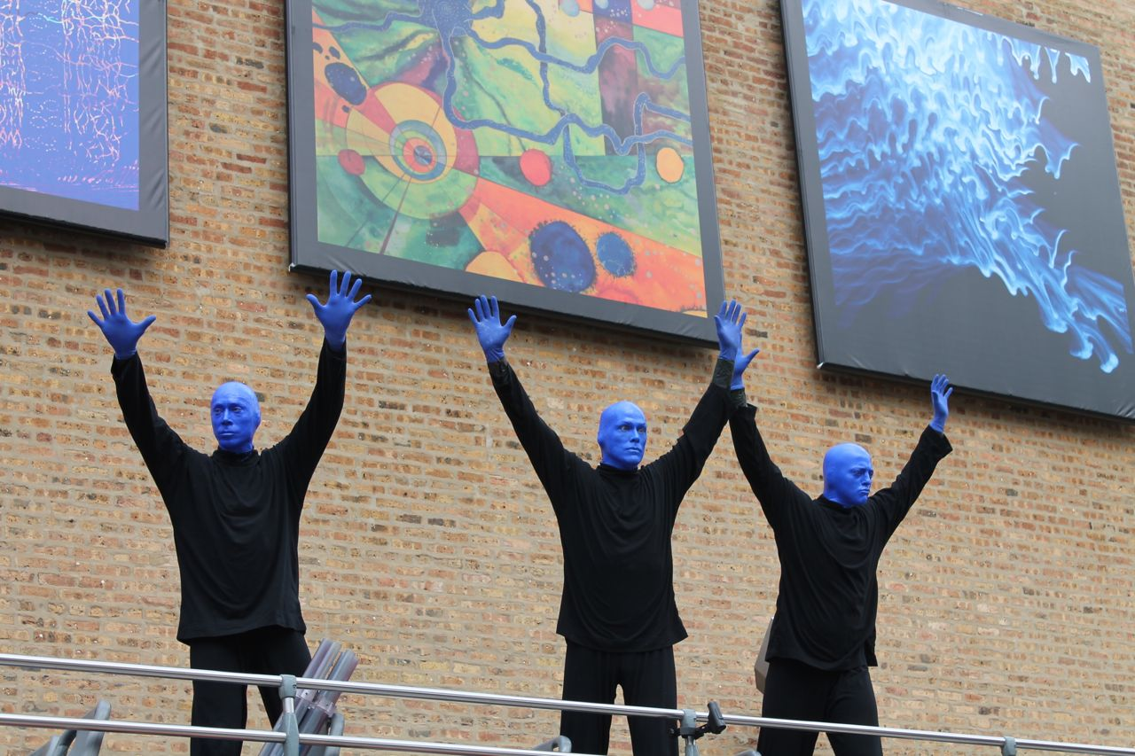 Blue Man Group Unveils New Outdoor Art Gallery (PHOTOS) | Lakeview, IL ...