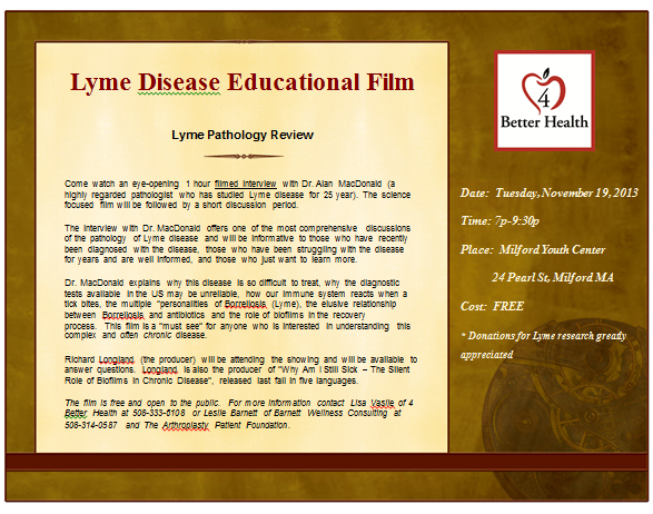 Lyme Disease Educational Film | Framingham, MA Patch
