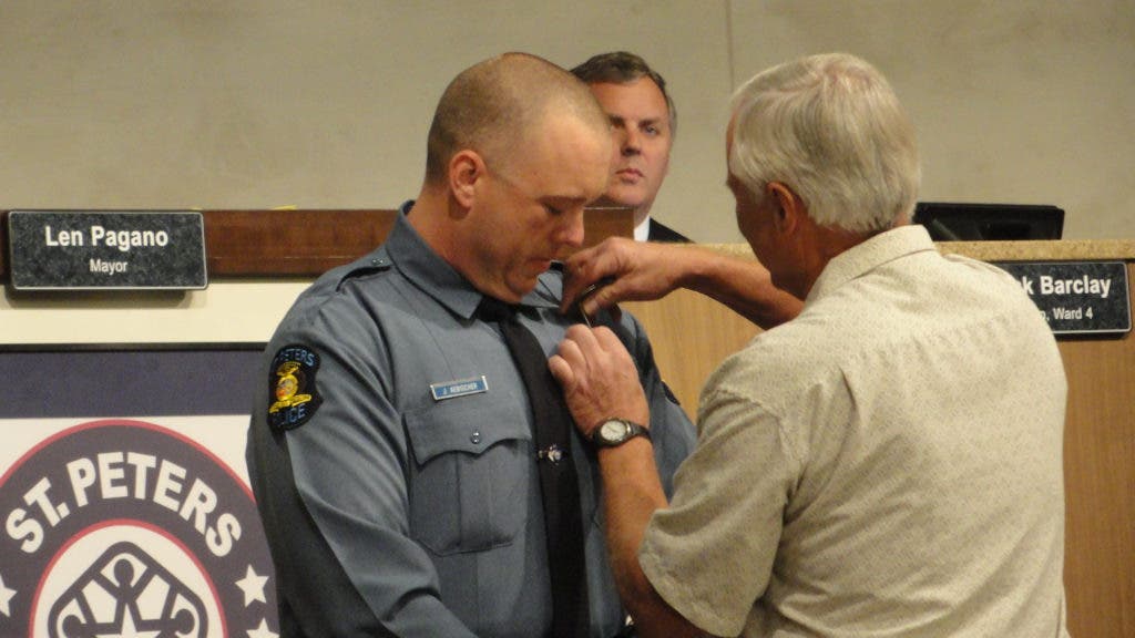 Aebischer Sworn in as Newest St. Peters Police Officer | St. Peters, MO ...