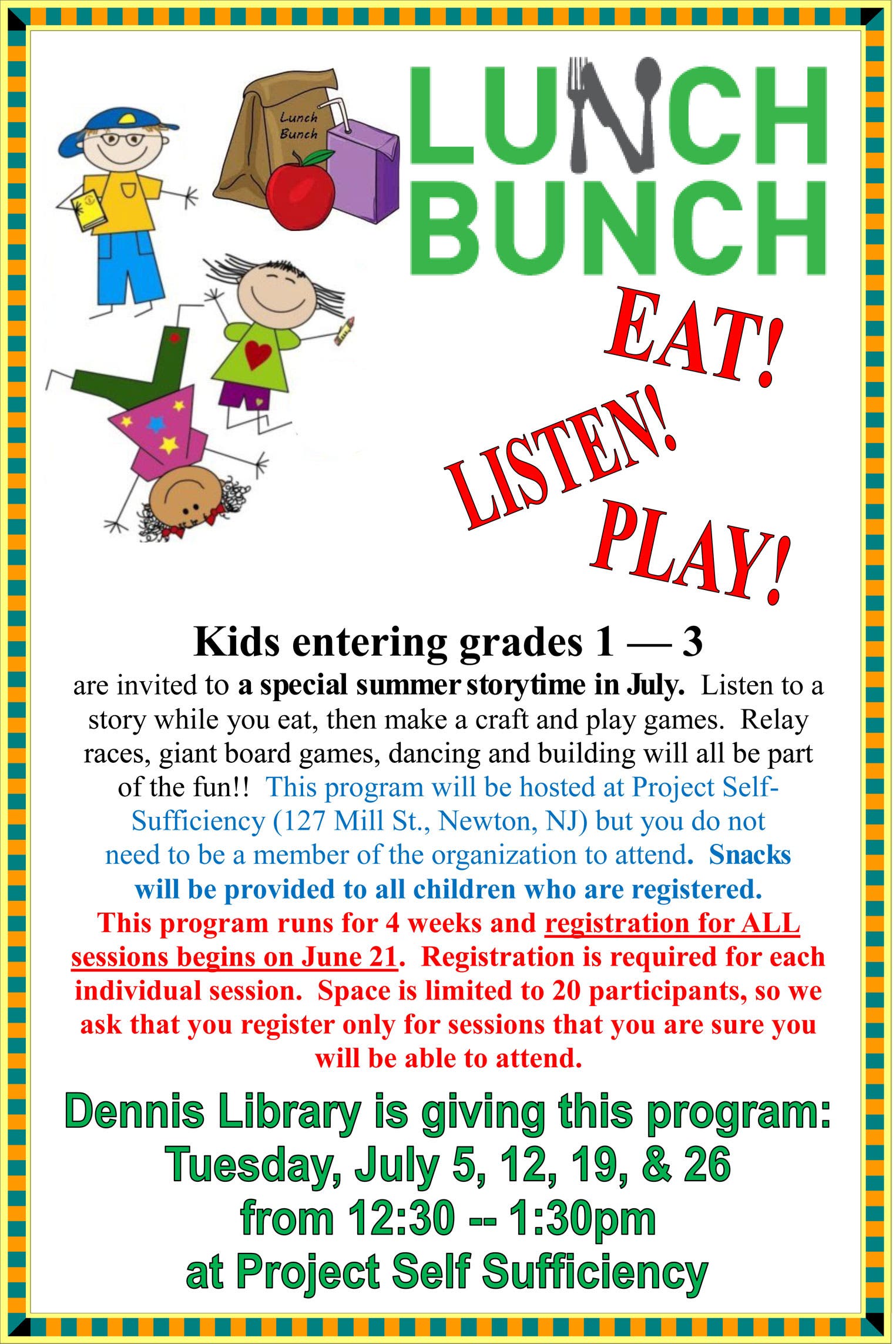 Free Summer Story Time Activity For Kids Hopatcong NJ Patch